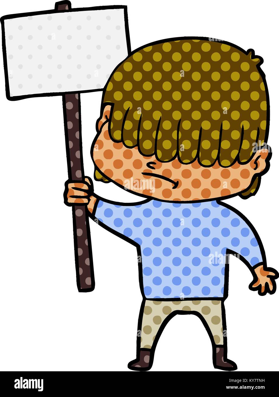 cartoon boy with untidy hair Stock Vector Image & Art - Alamy