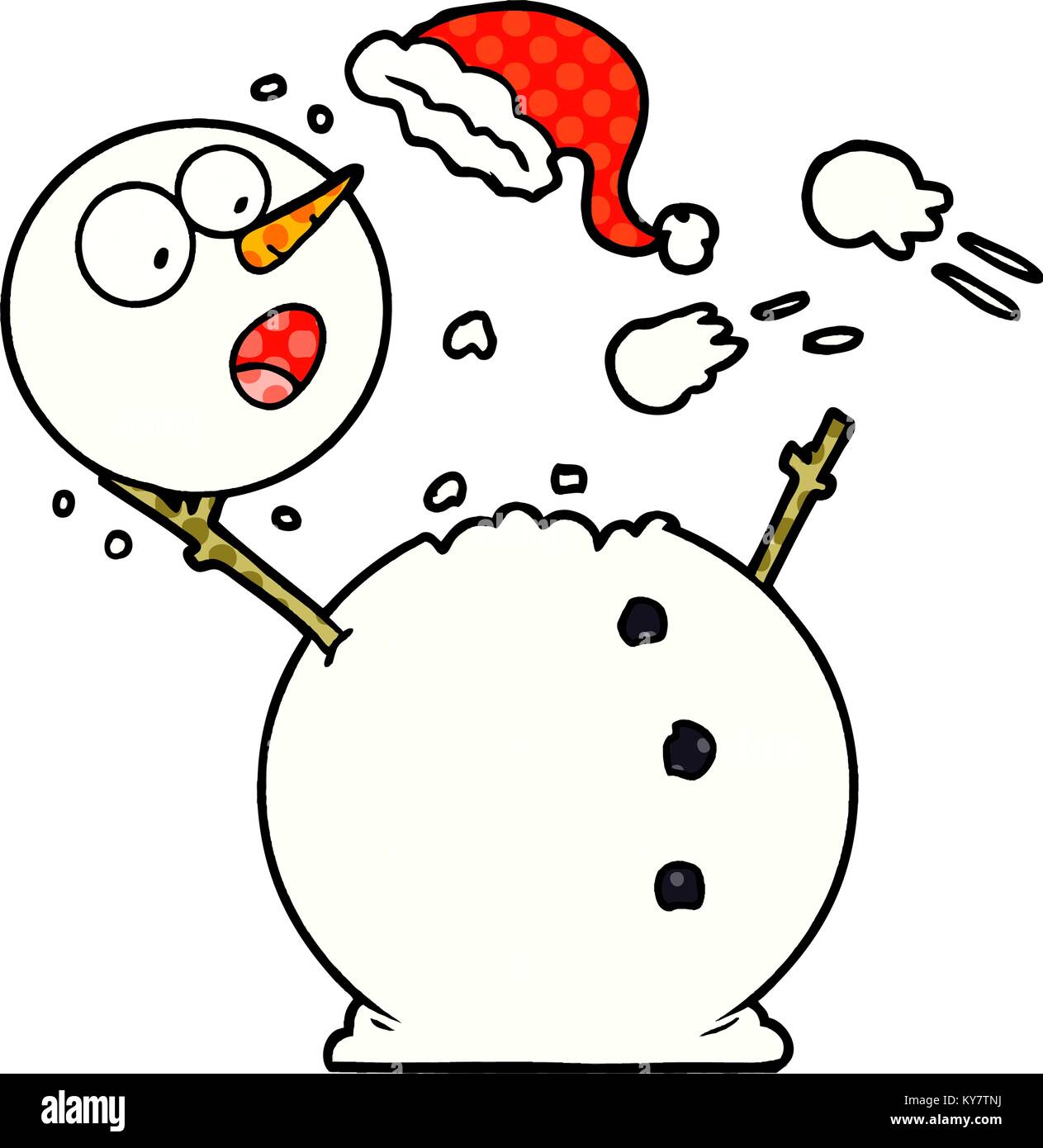 snowman in snowball fight Stock Vector Image & Art - Alamy