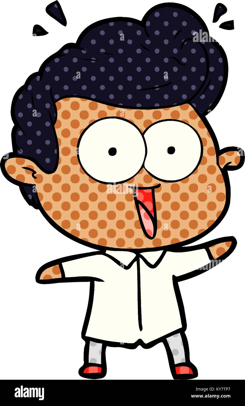 cartoon excited man Stock Vector Image & Art - Alamy