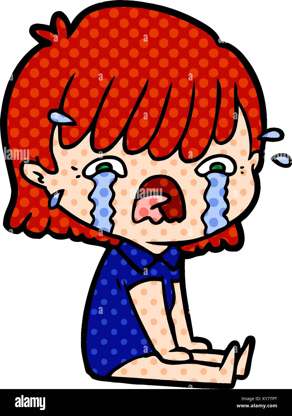 cartoon girl crying Stock Vector Image & Art - Alamy