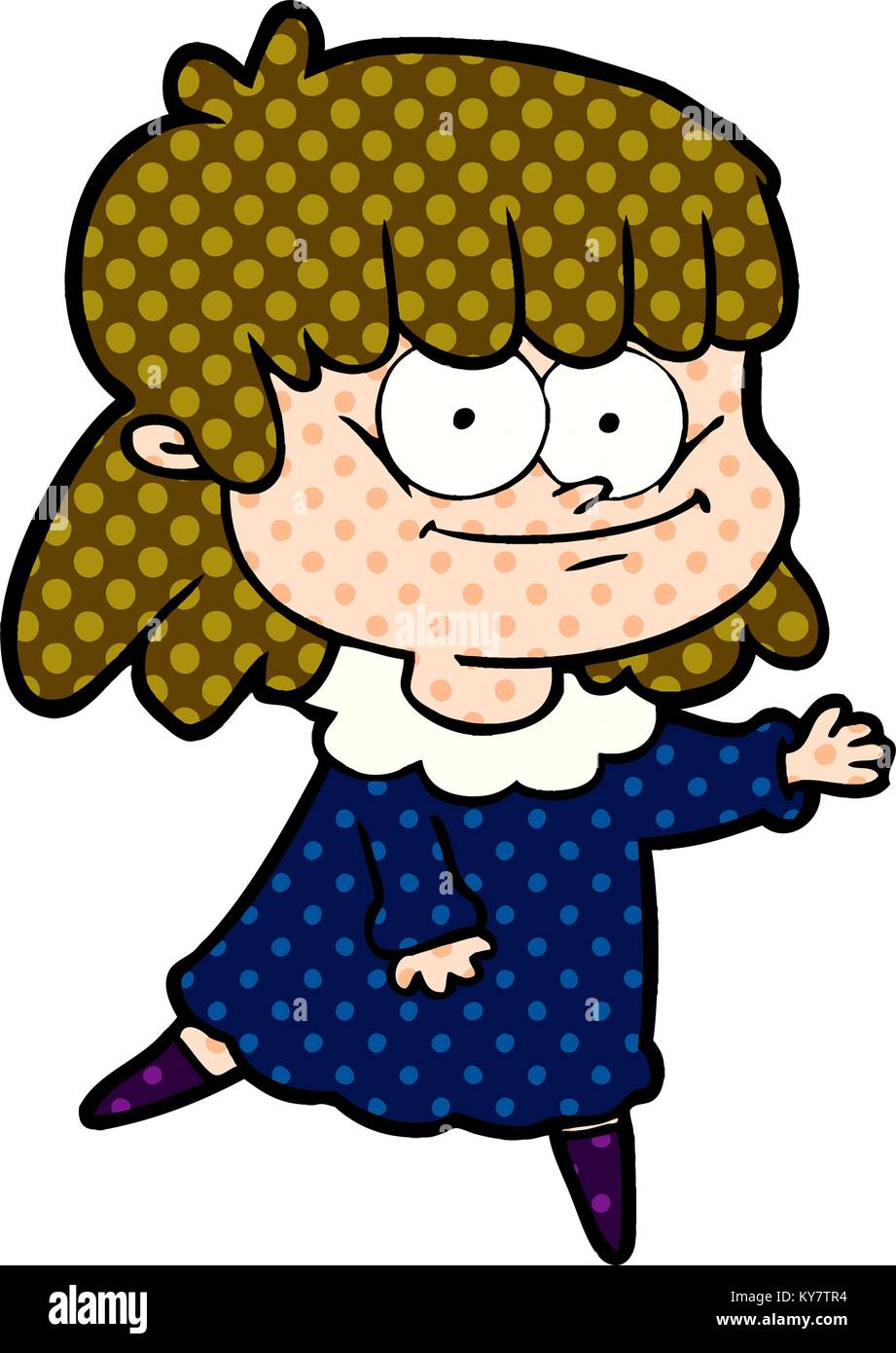 cartoon smiling woman Stock Vector Image & Art - Alamy