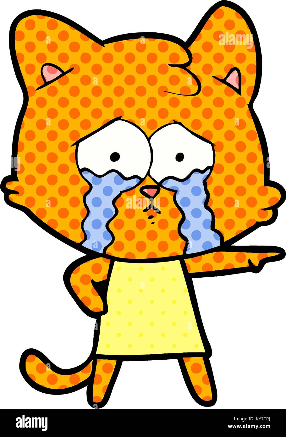 cartoon crying cat Stock Vector Image & Art - Alamy