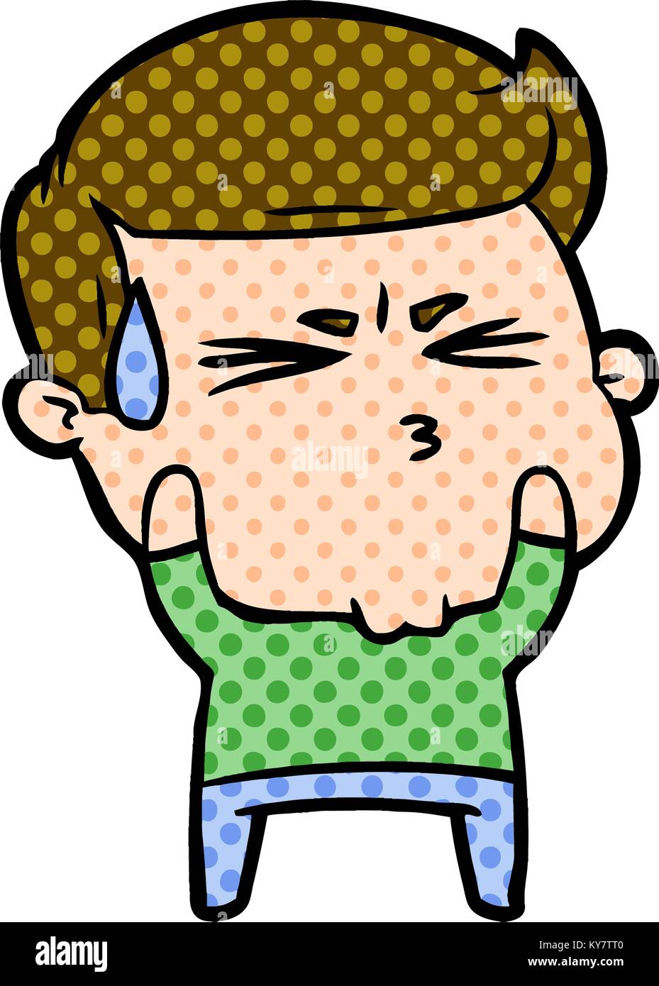 cartoon frustrated man Stock Vector Image & Art - Alamy