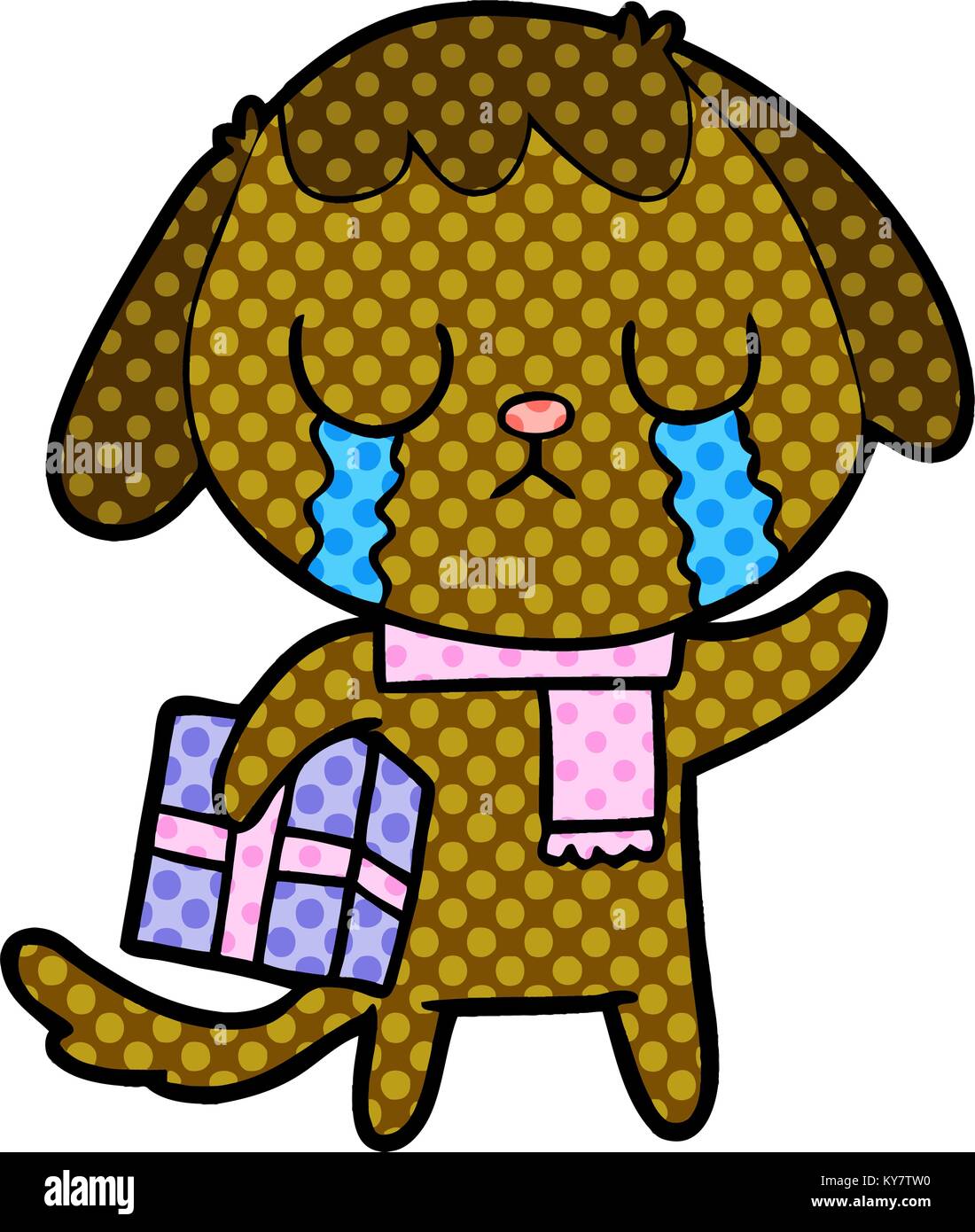 cute cartoon dog crying Stock Vector Image & Art - Alamy