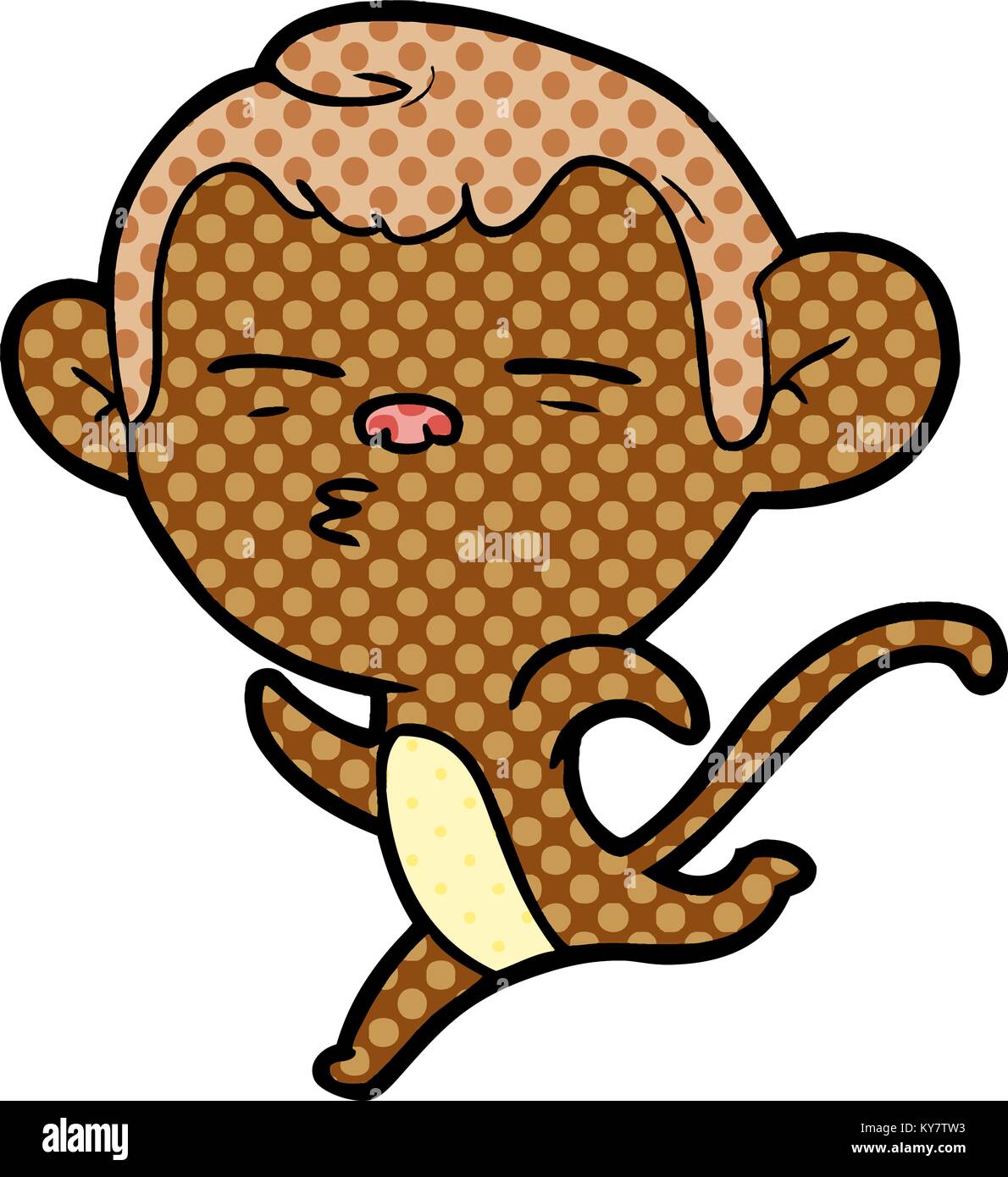 cartoon suspicious monkey Stock Vector Image & Art - Alamy