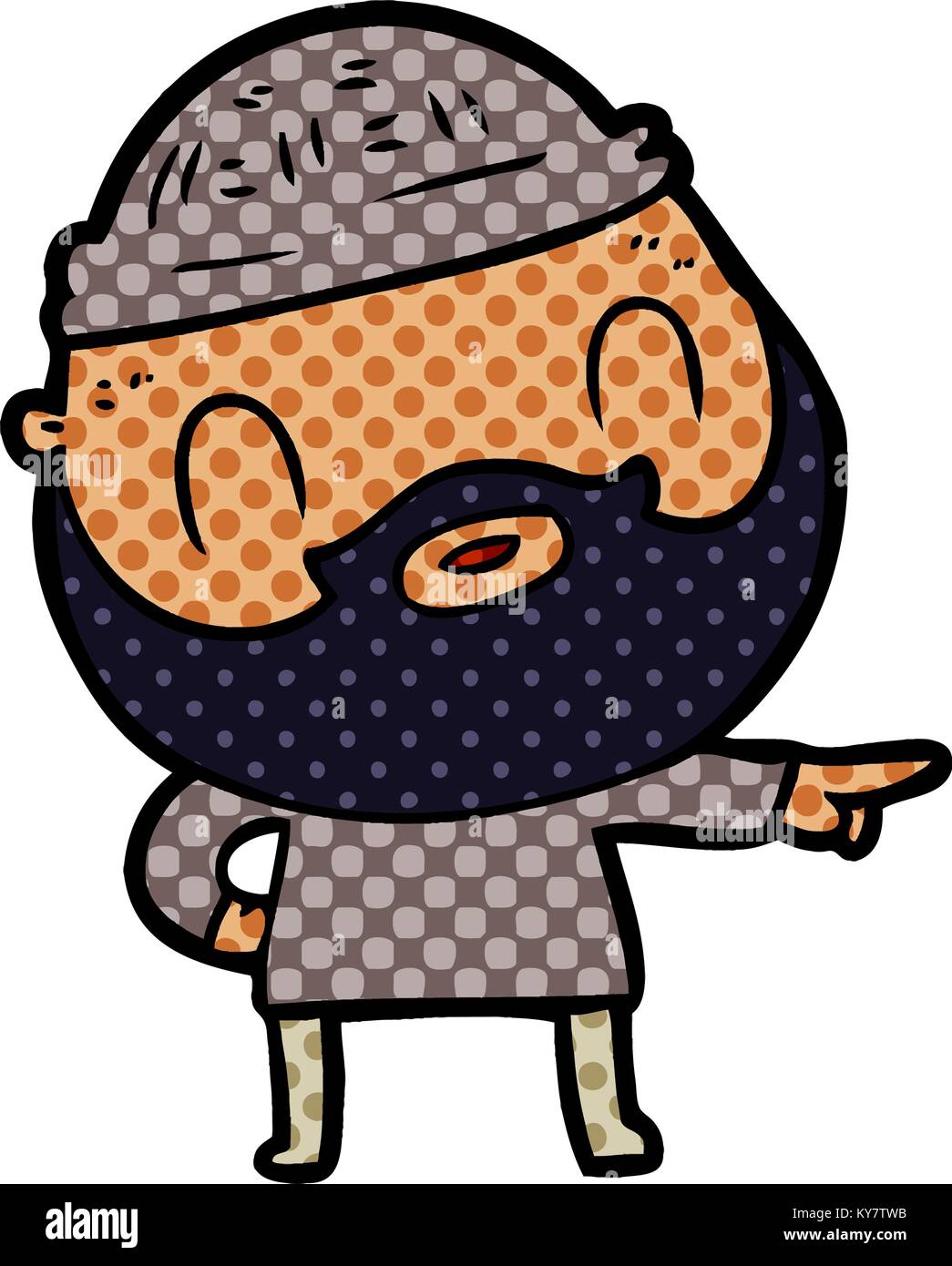 cartoon bearded man Stock Vector Image & Art - Alamy