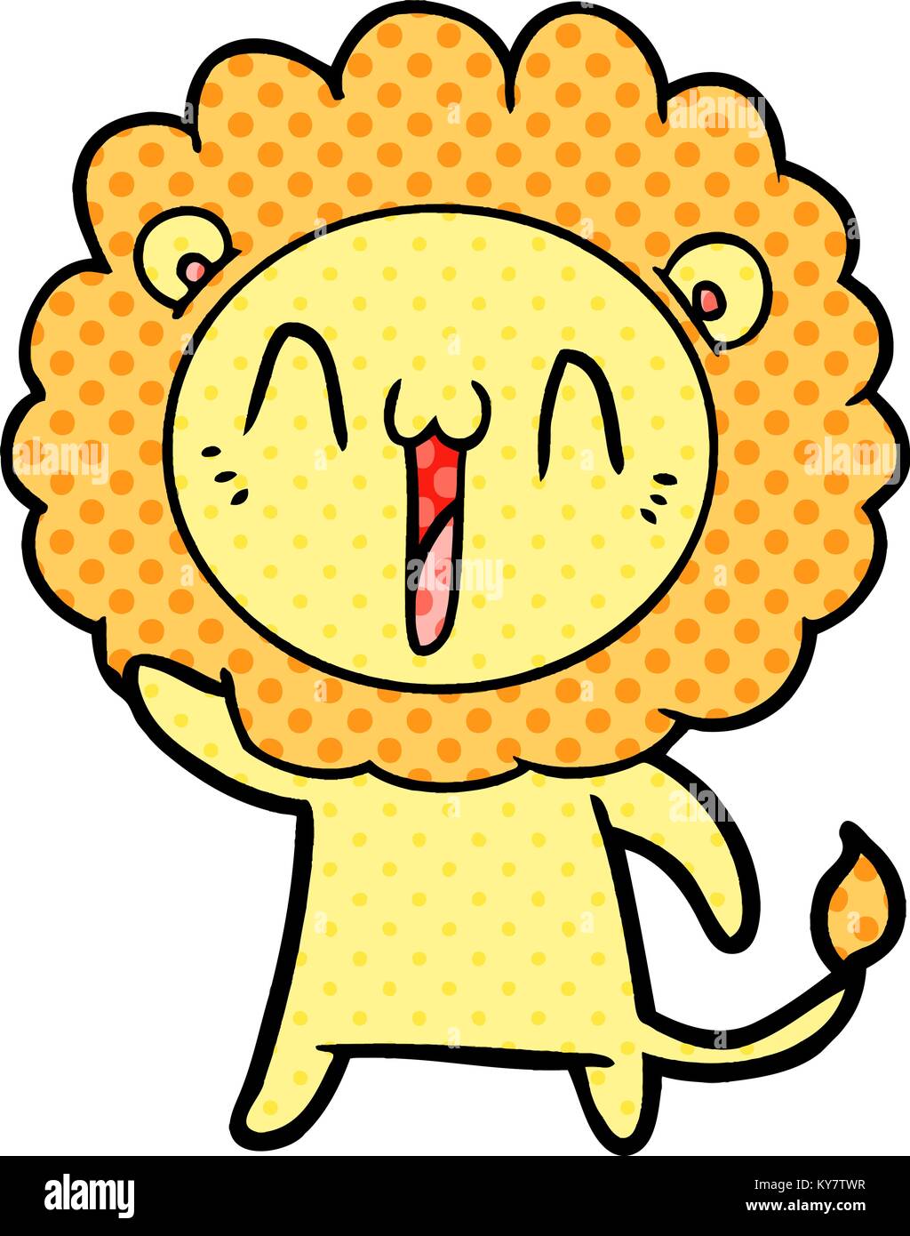 happy cartoon lion Stock Vector Image & Art - Alamy