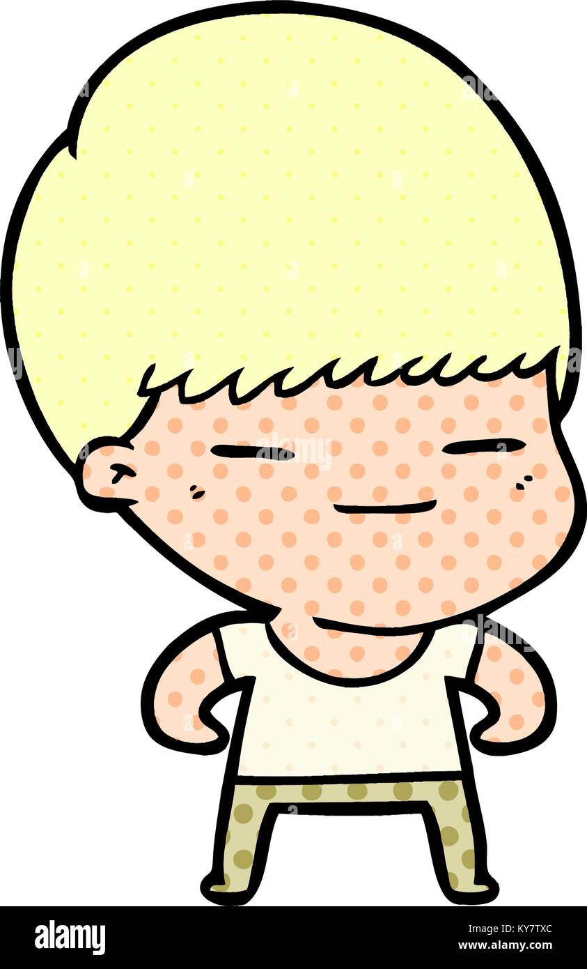 cartoon smug boy Stock Vector Image & Art - Alamy