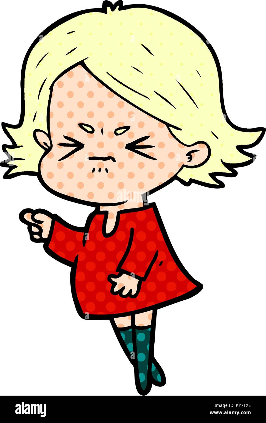 cartoon angry woman Stock Vector Image & Art - Alamy