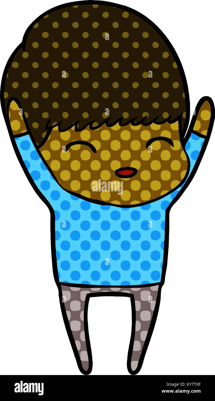 happy cartoon boy Stock Vector Image & Art - Alamy