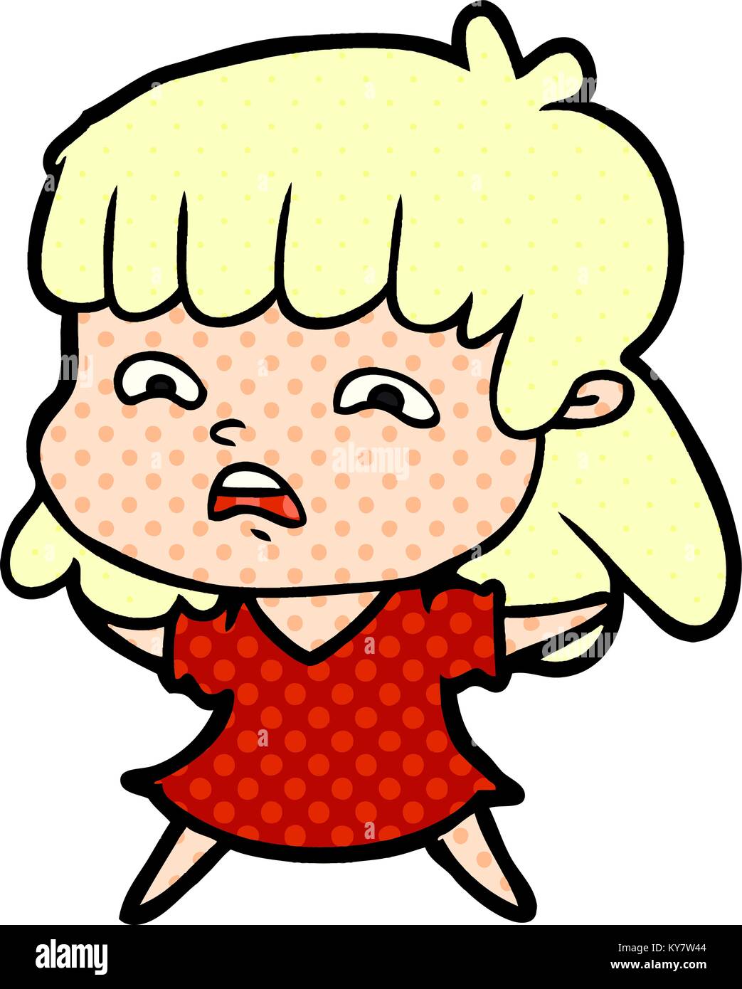 cartoon worried woman Stock Vector Image & Art - Alamy