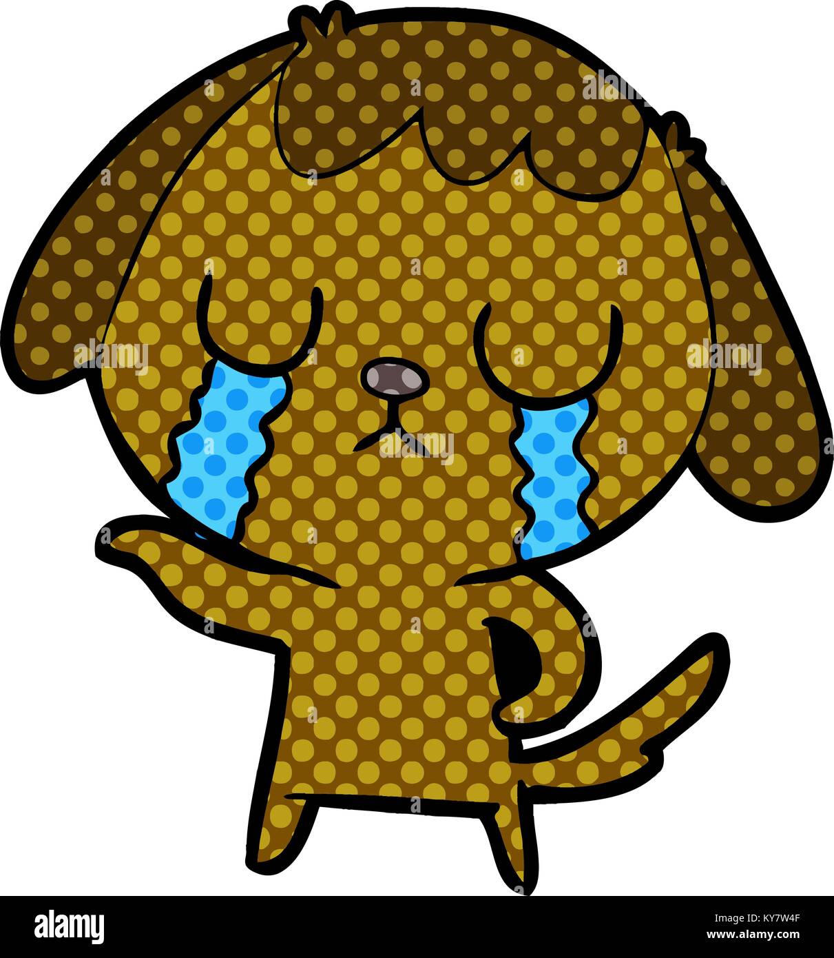 cute cartoon dog crying Stock Vector Image & Art - Alamy