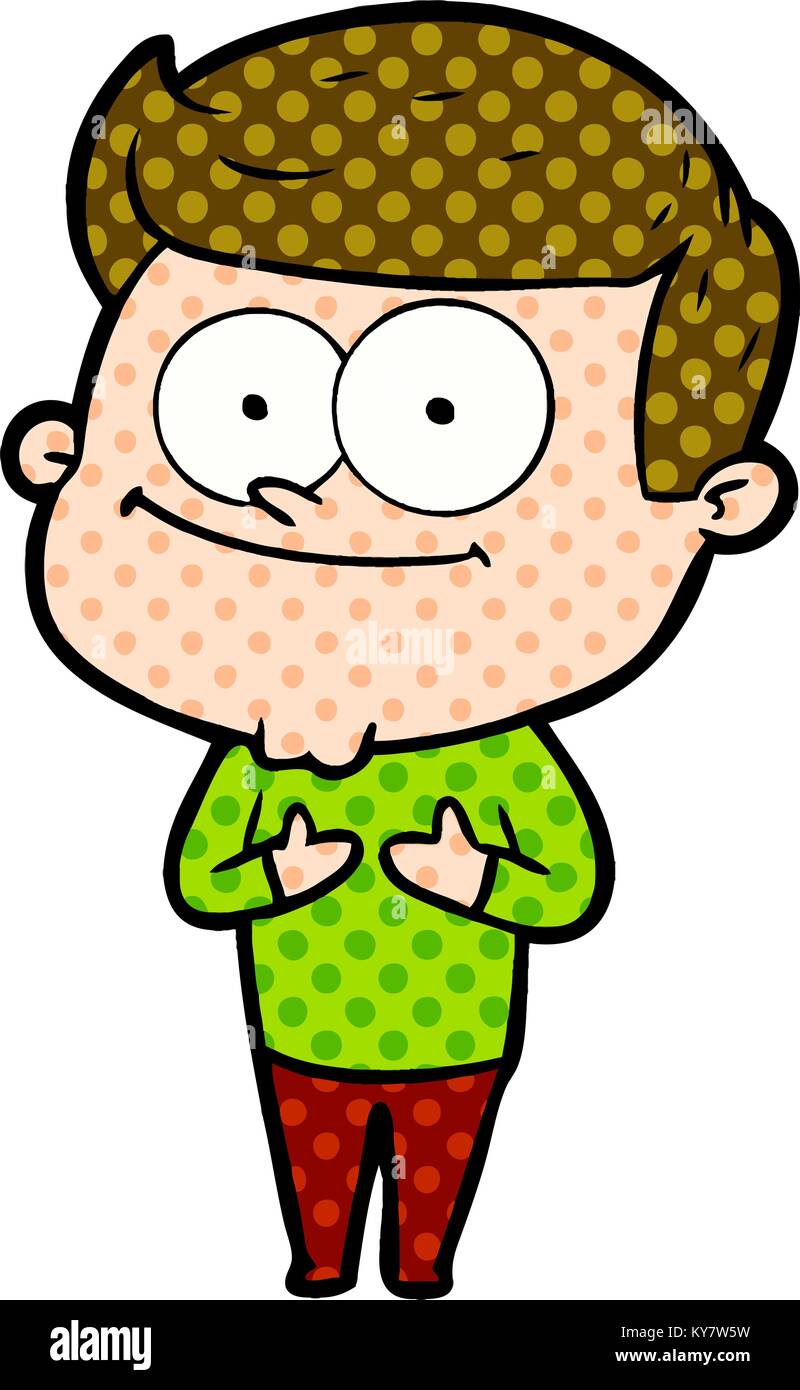 cartoon smiling man Stock Vector Image & Art - Alamy