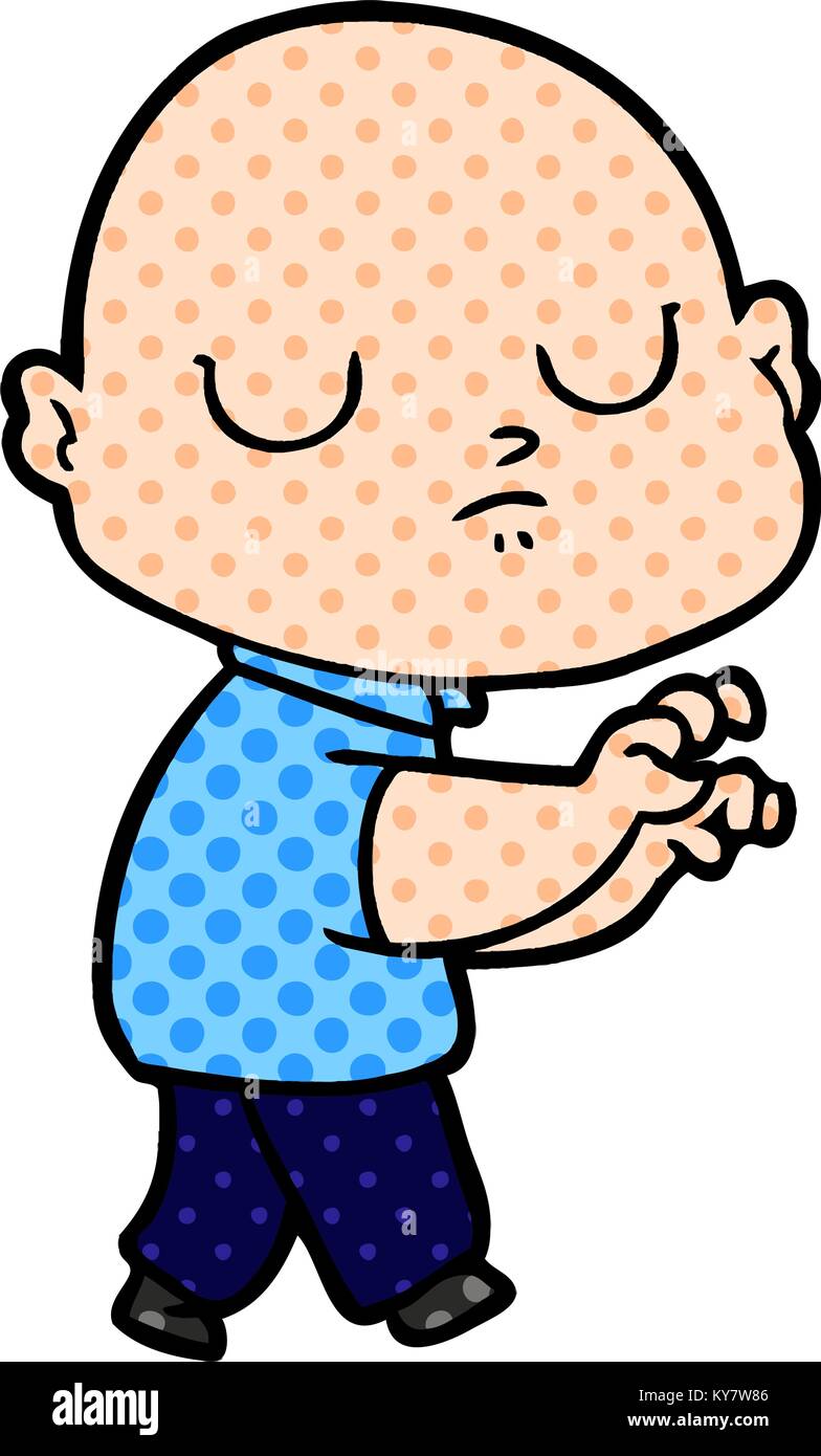 cartoon bald man Stock Vector Image & Art - Alamy