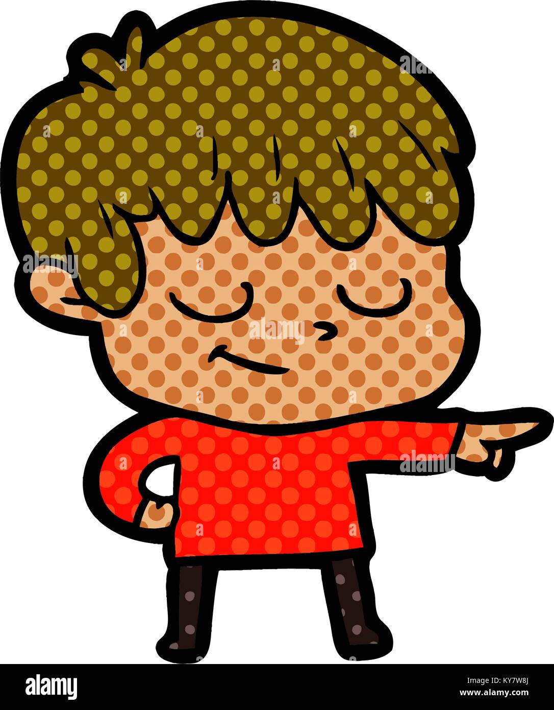 cartoon happy boy Stock Vector Image & Art - Alamy