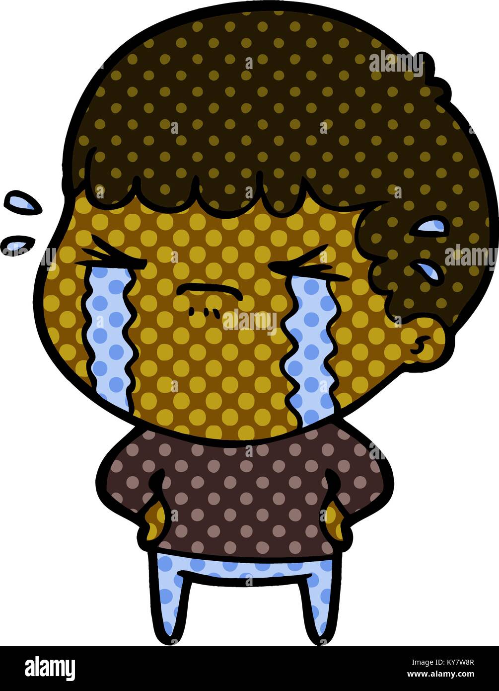cartoon man crying Stock Vector Image & Art - Alamy