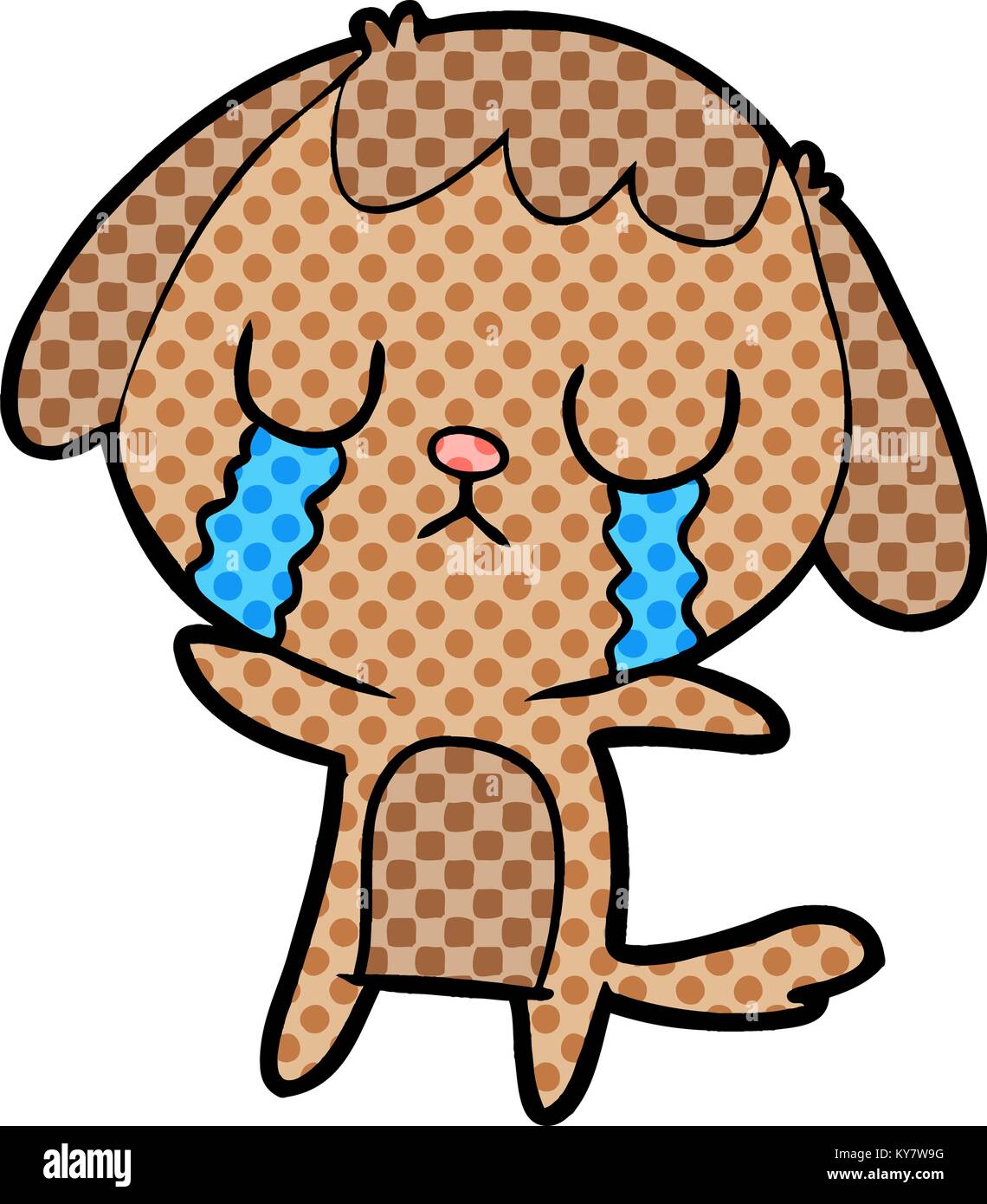 cute cartoon dog crying Stock Vector Image & Art - Alamy