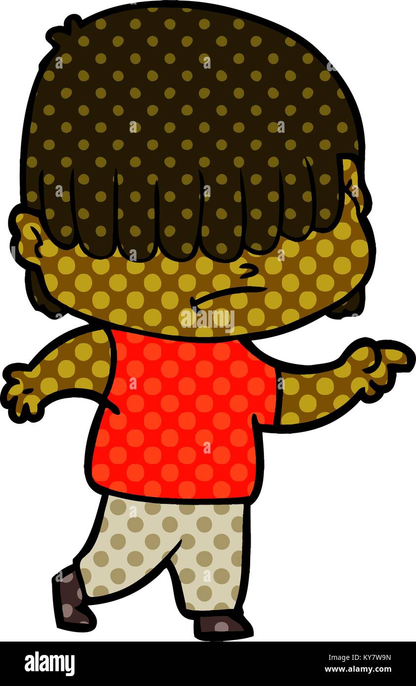 cartoon boy with untidy hair Stock Vector Image & Art - Alamy