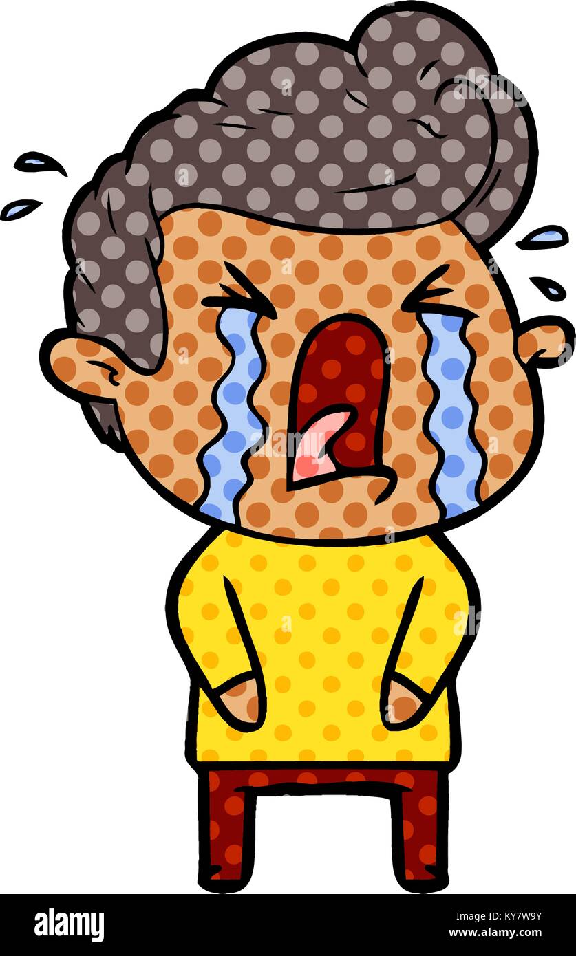 cartoon crying man Stock Vector Image & Art - Alamy