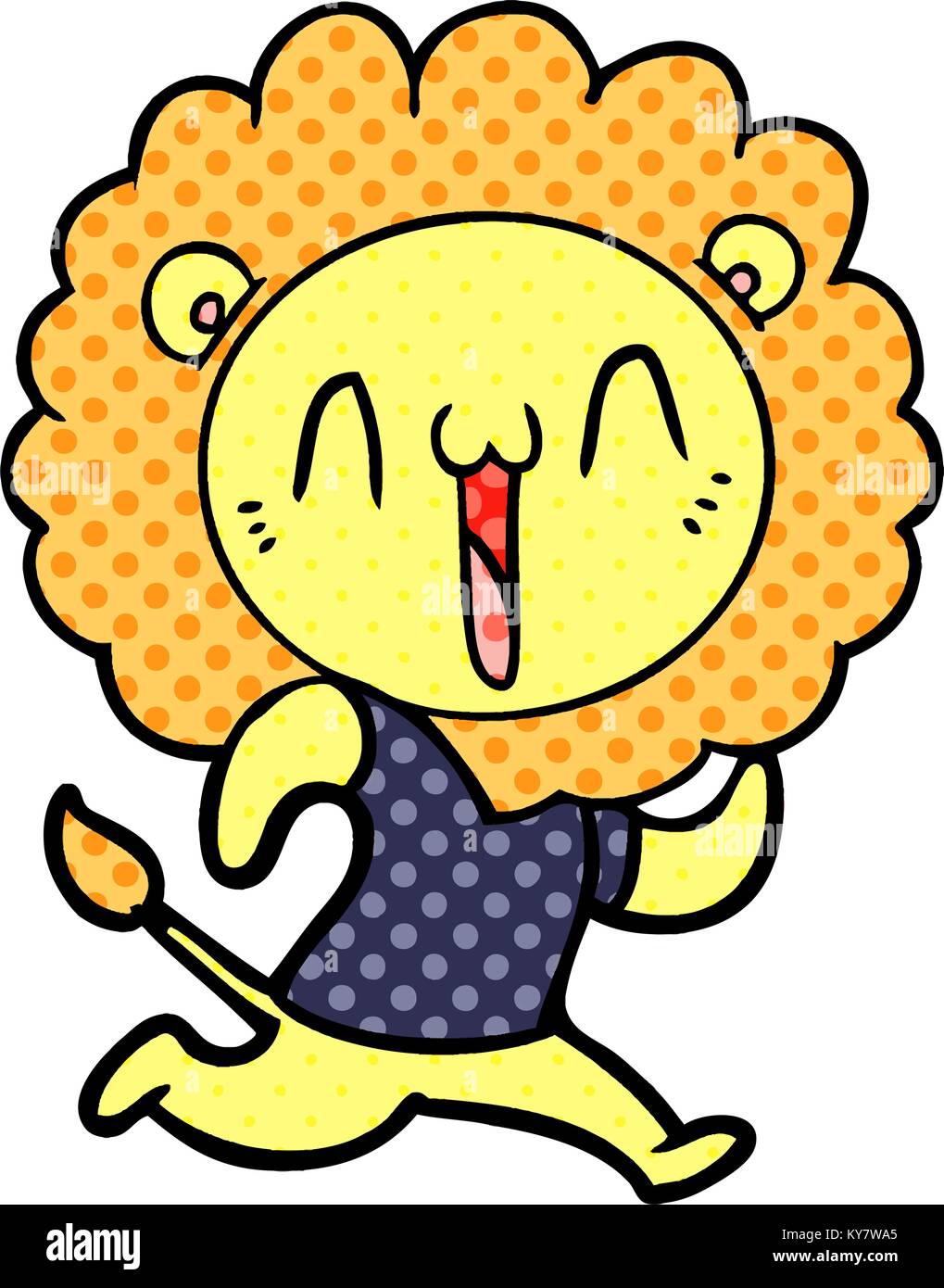 happy cartoon lion Stock Vector Image & Art - Alamy