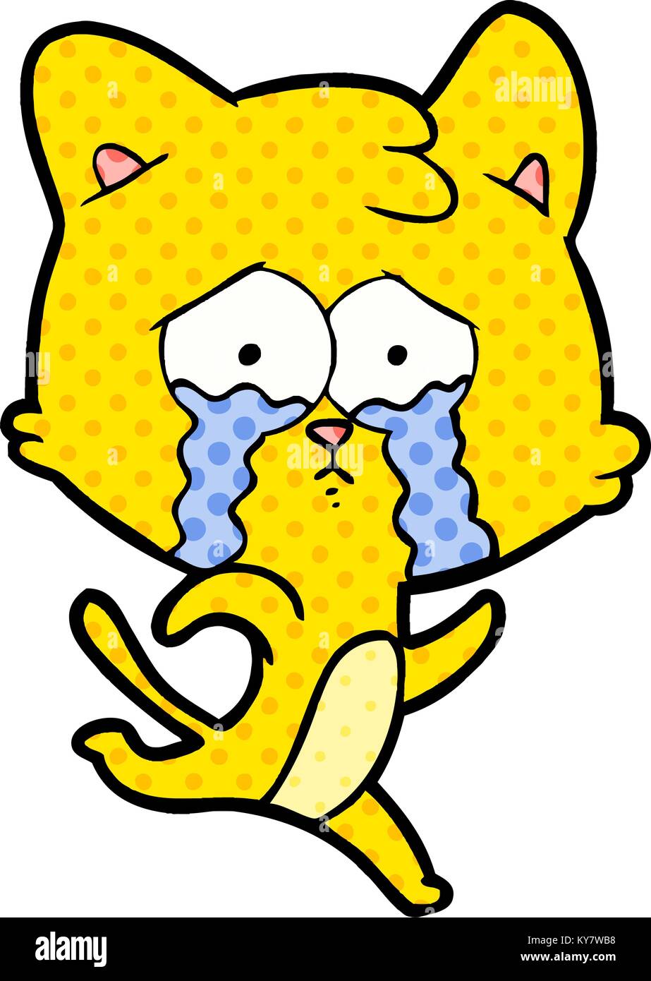 cartoon crying cat Stock Vector Image & Art - Alamy