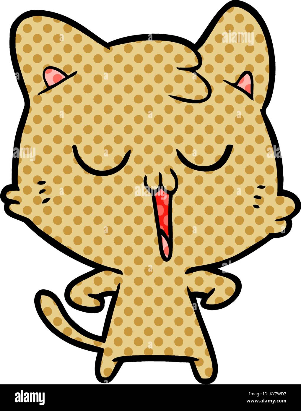 cartoon cat singing Stock Vector Image & Art - Alamy