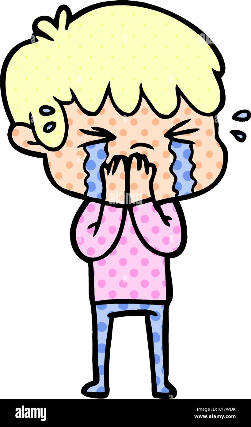 cartoon boy crying Stock Vector Image & Art - Alamy