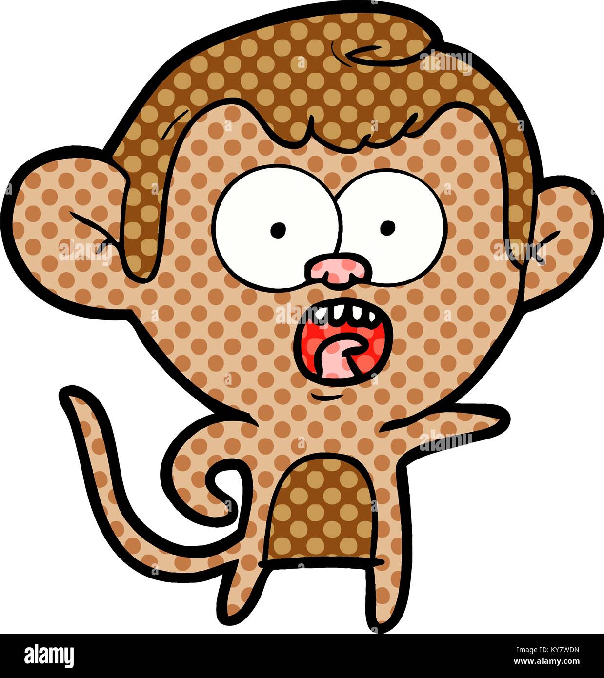 cartoon shocked monkey Stock Vector Image & Art - Alamy