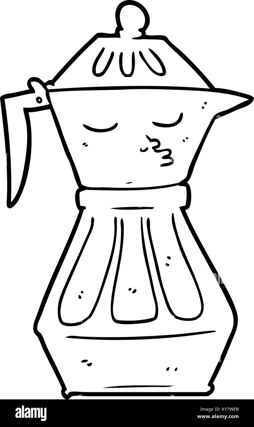cartoon coffee pot Stock Vector Image & Art - Alamy