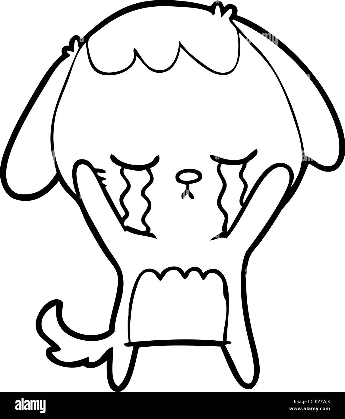 cartoon dog crying Stock Vector Image & Art - Alamy