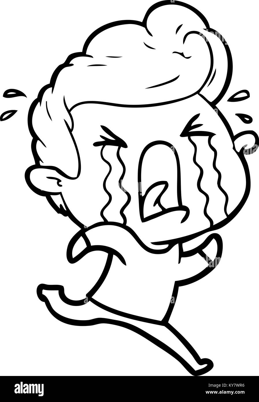 cartoon crying man Stock Vector Image & Art - Alamy