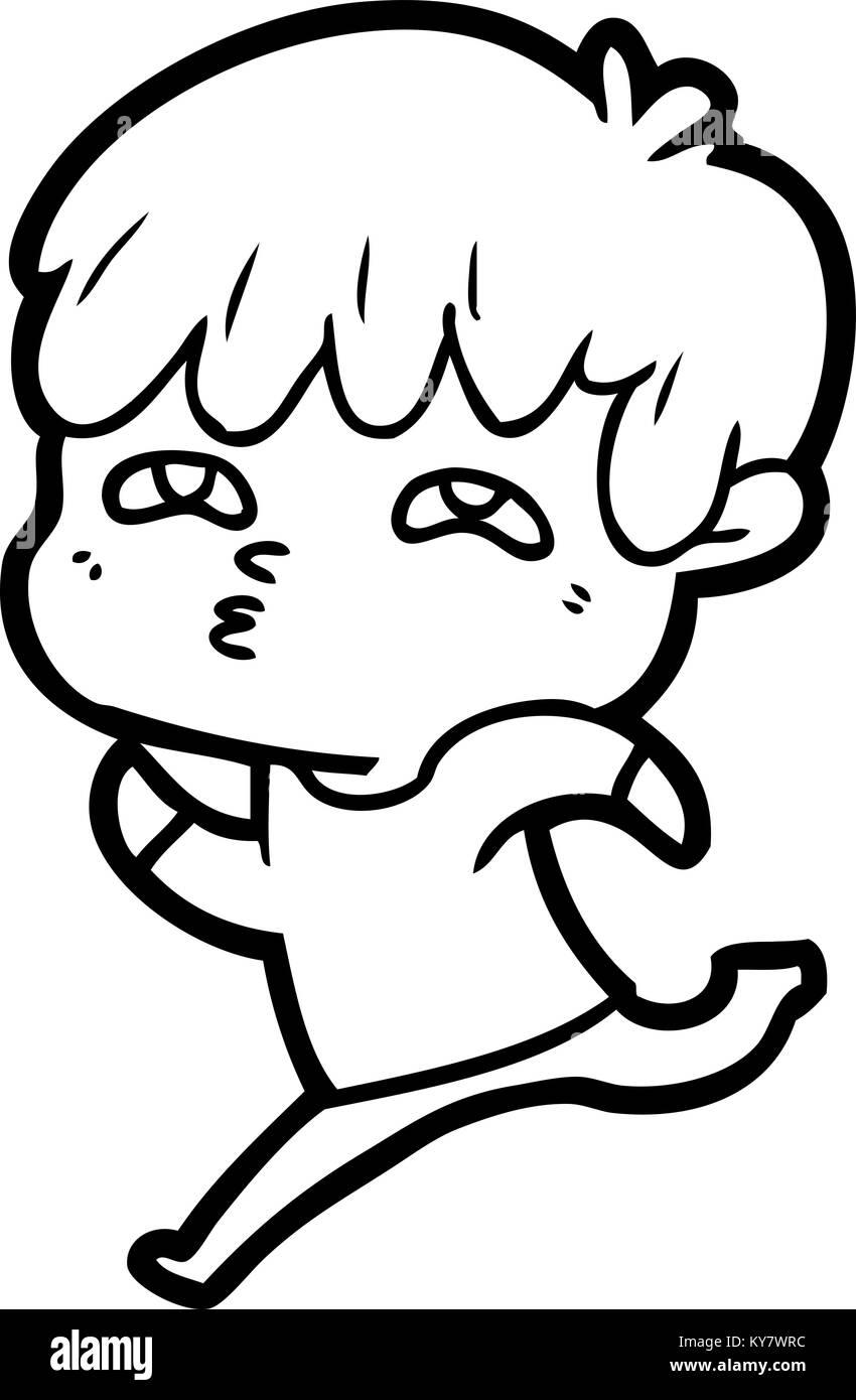 cartoon curious man Stock Vector Image & Art - Alamy