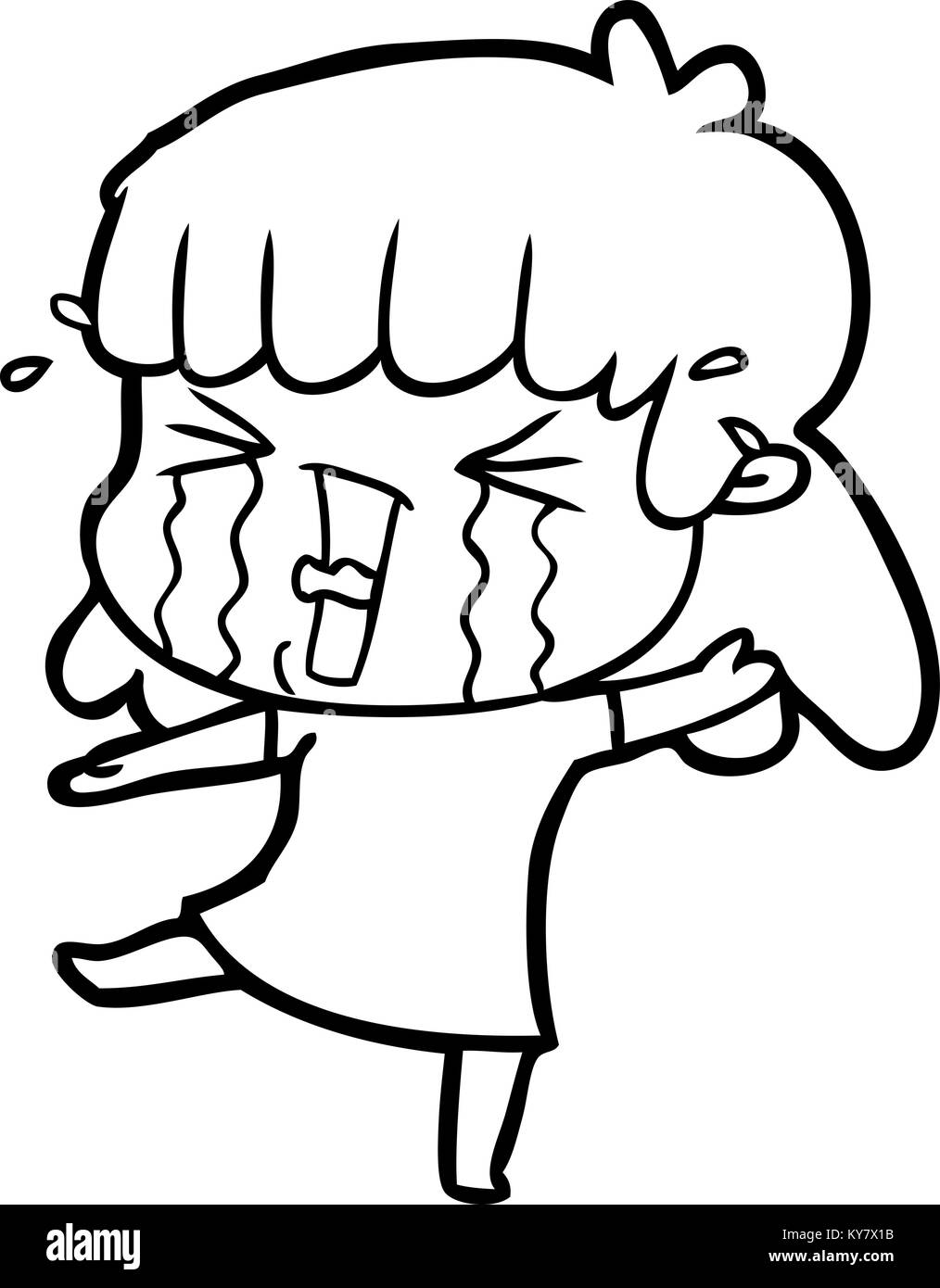 cartoon woman in tears Stock Vector Image & Art - Alamy