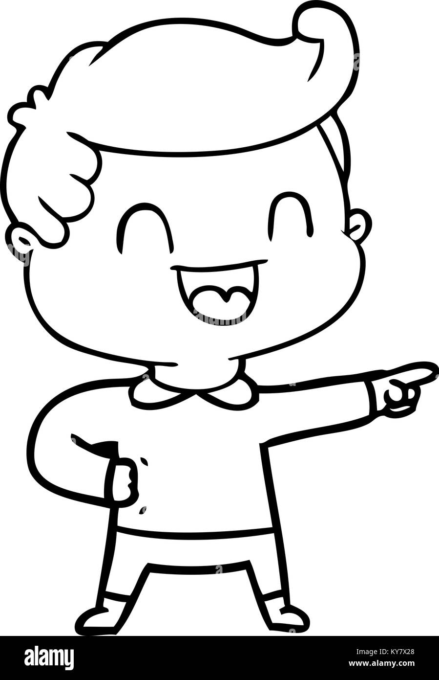 cartoon happy man pointing Stock Vector Image & Art - Alamy