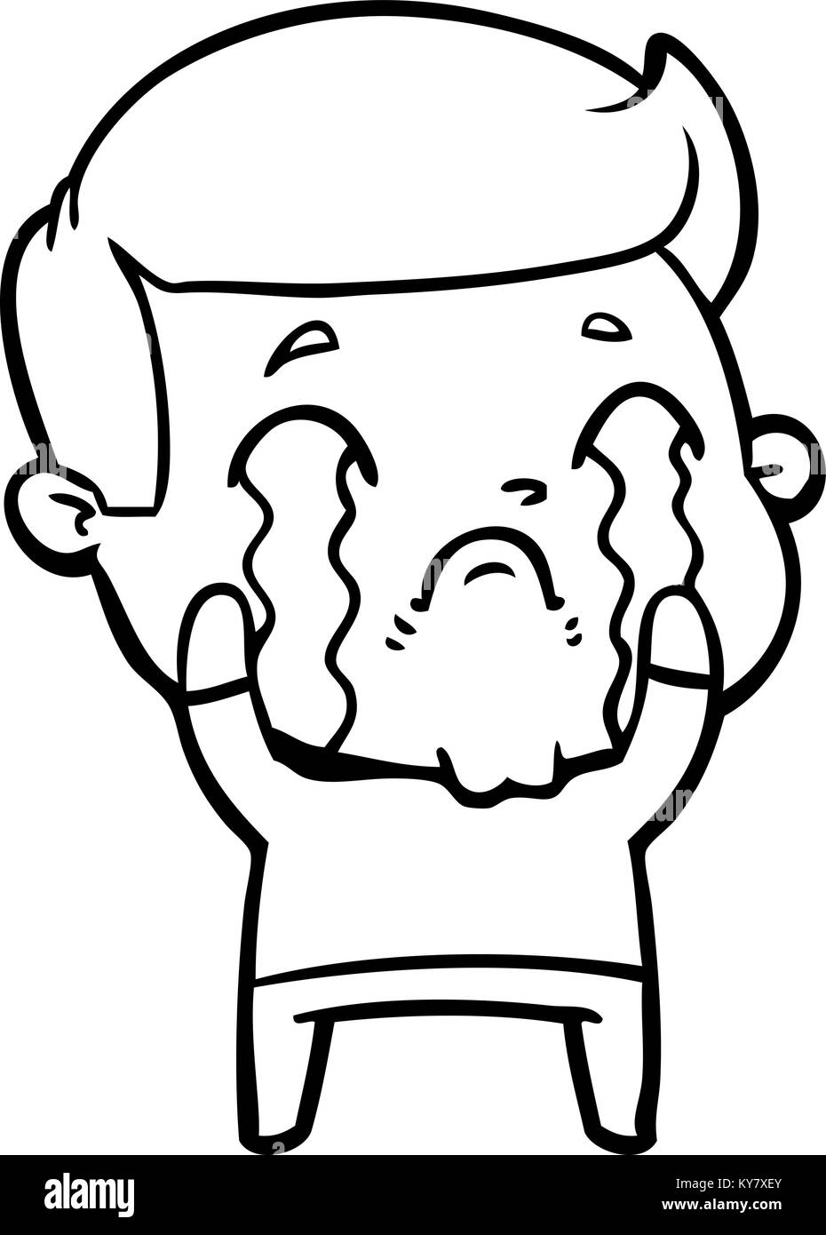 cartoon man crying Stock Vector Image & Art - Alamy