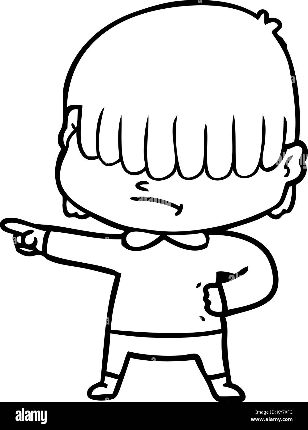 cartoon boy with untidy hair Stock Vector Image & Art - Alamy