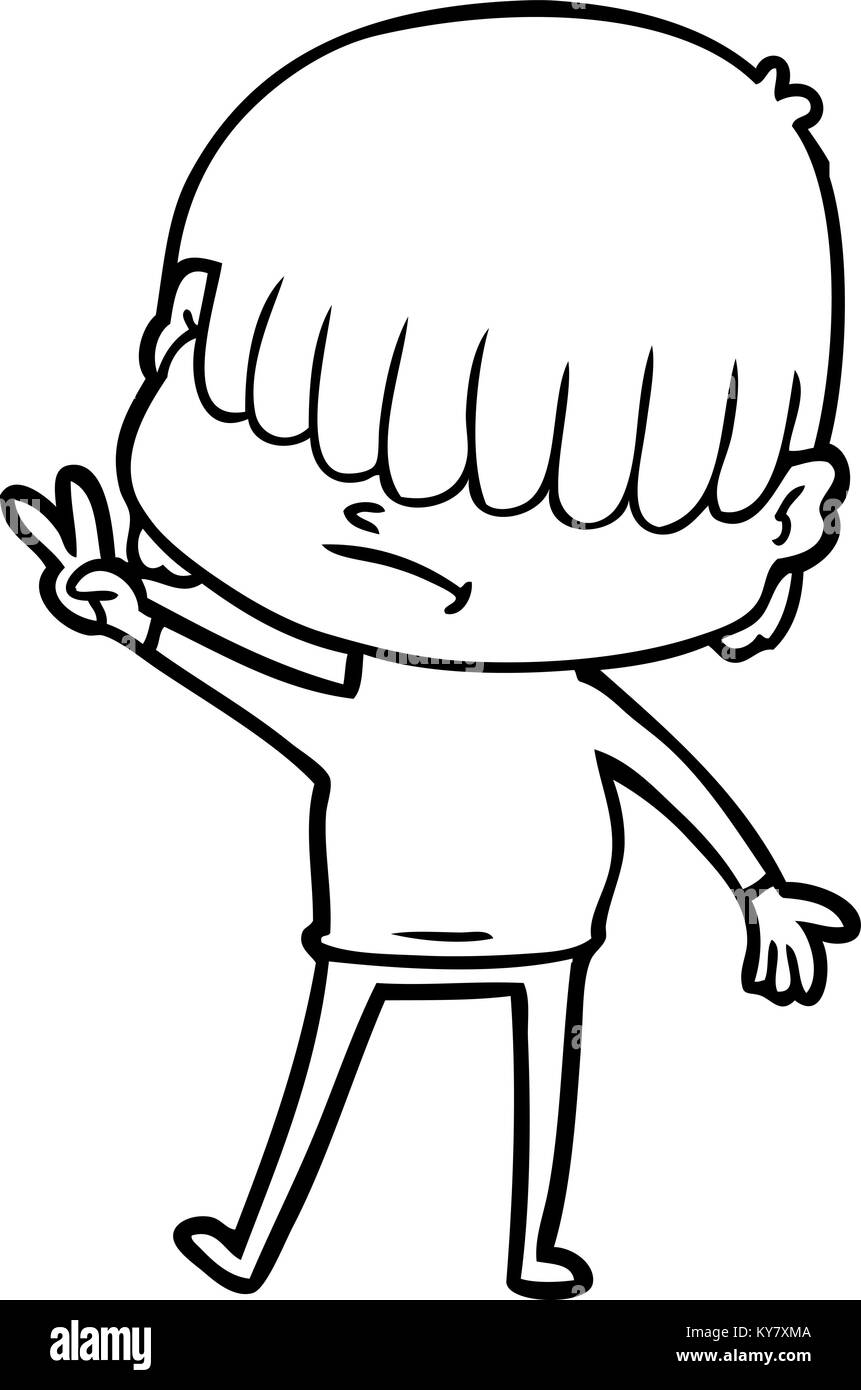 cartoon boy with untidy hair Stock Vector Image & Art - Alamy