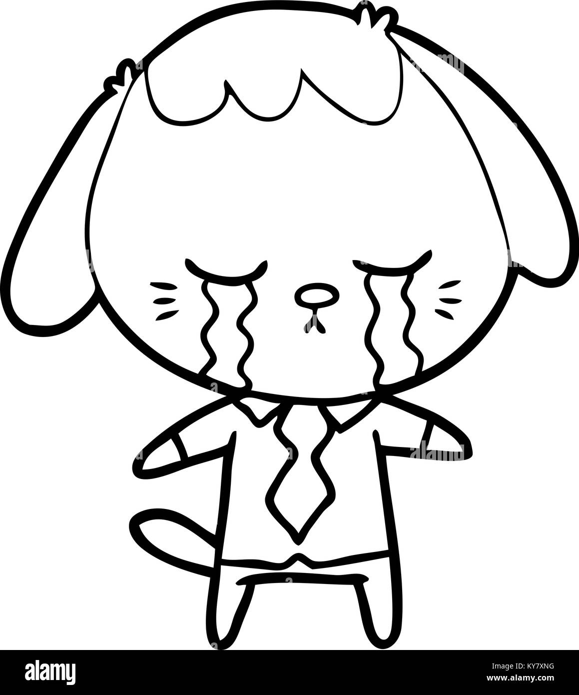 cartoon dog crying Stock Vector Image & Art - Alamy