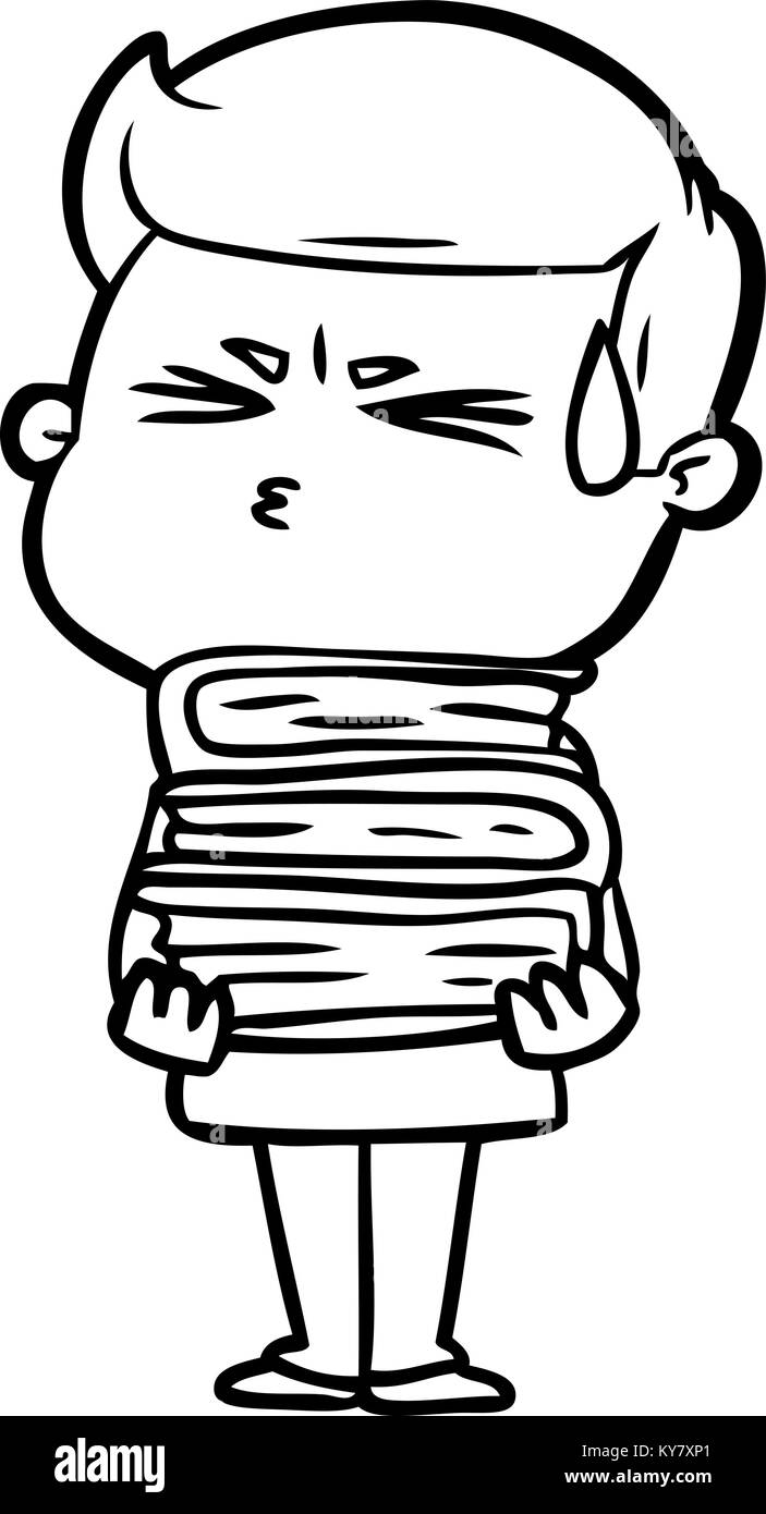 cartoon man sweating Stock Vector Image & Art - Alamy