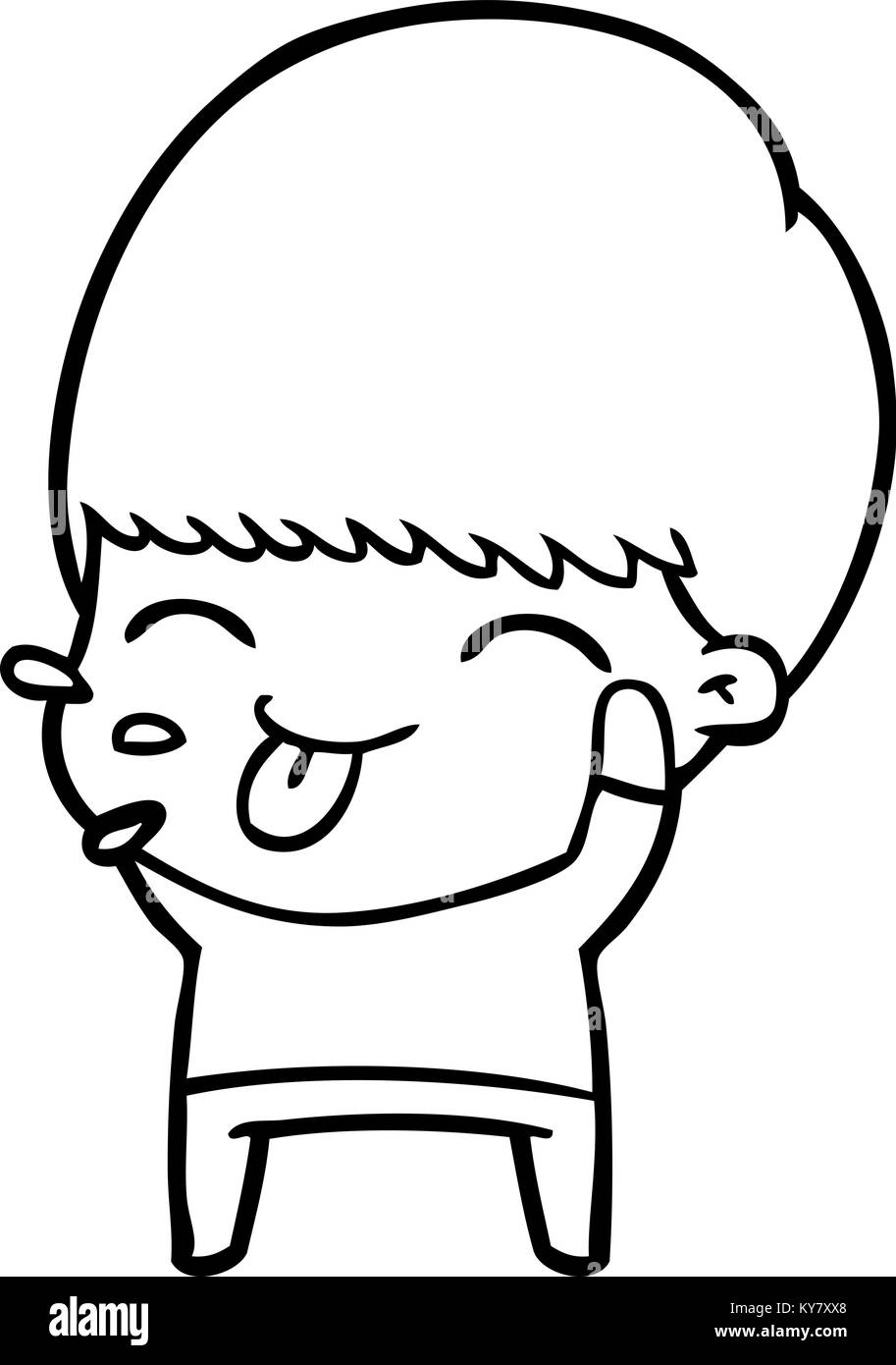 cartoon calm boy Stock Vector Image & Art - Alamy