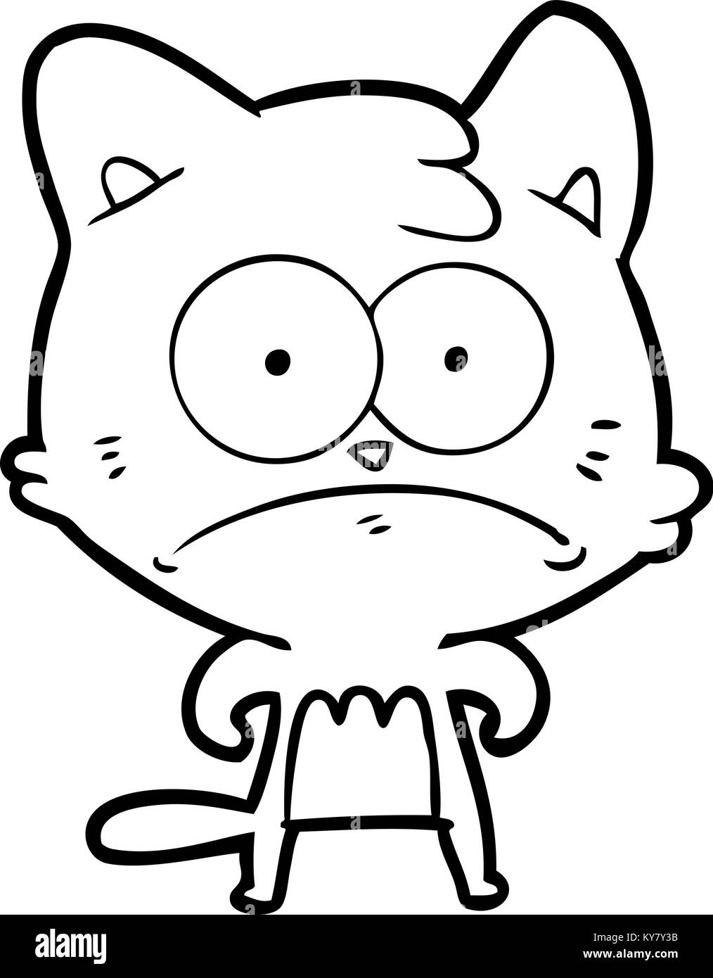 cartoon nervous cat Stock Vector Image & Art - Alamy