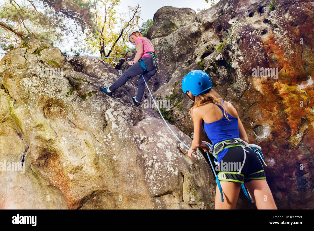 Climb instructor teaching High Resolution Stock Photography and Images ...