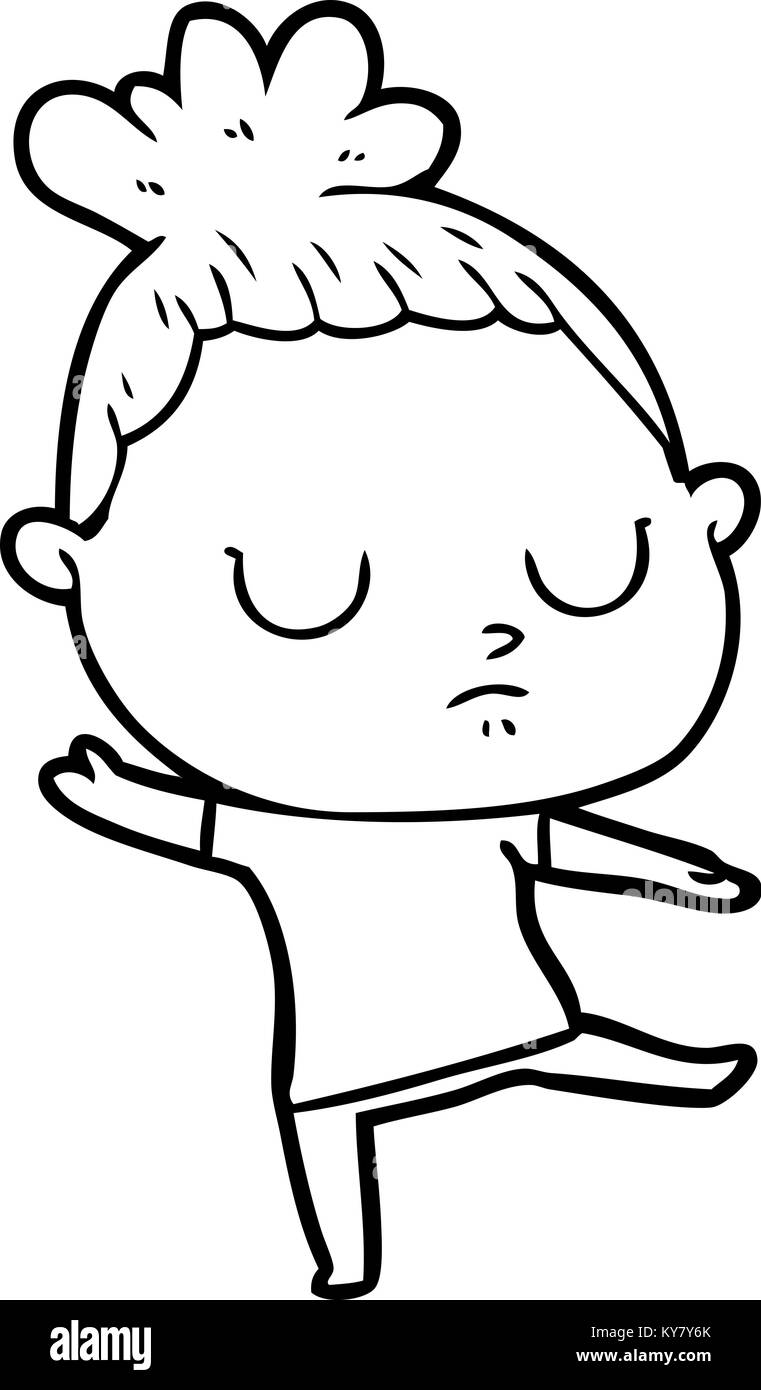 cartoon calm woman Stock Vector Image & Art - Alamy