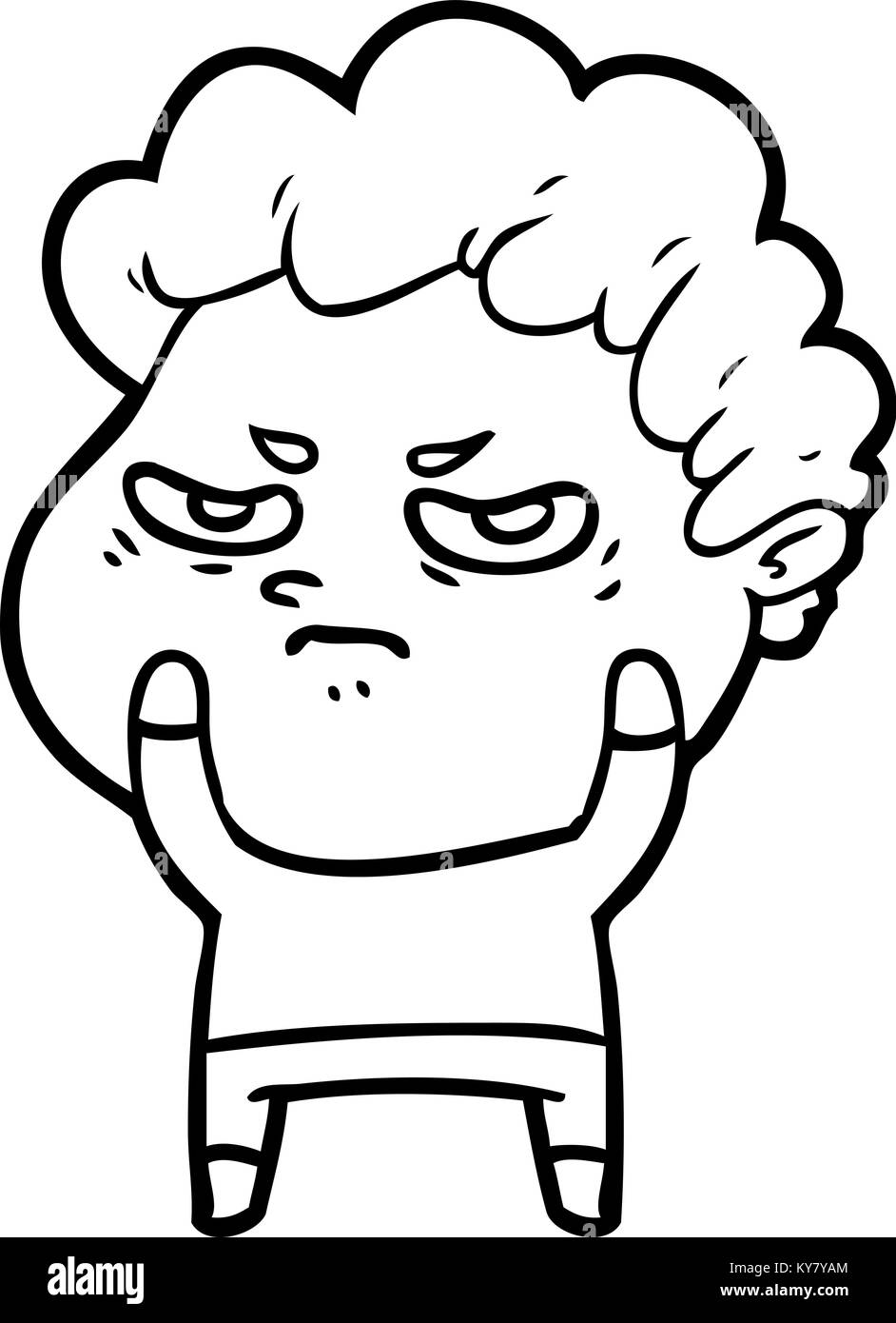 cartoon angry man Stock Vector Image & Art - Alamy