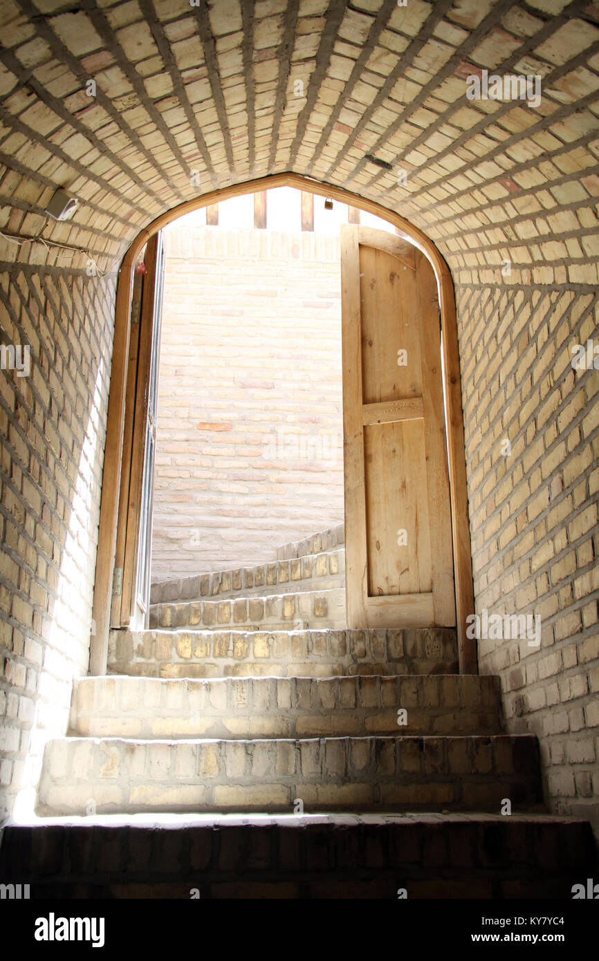 Open door and staircase inside building Stock Photo - Alamy