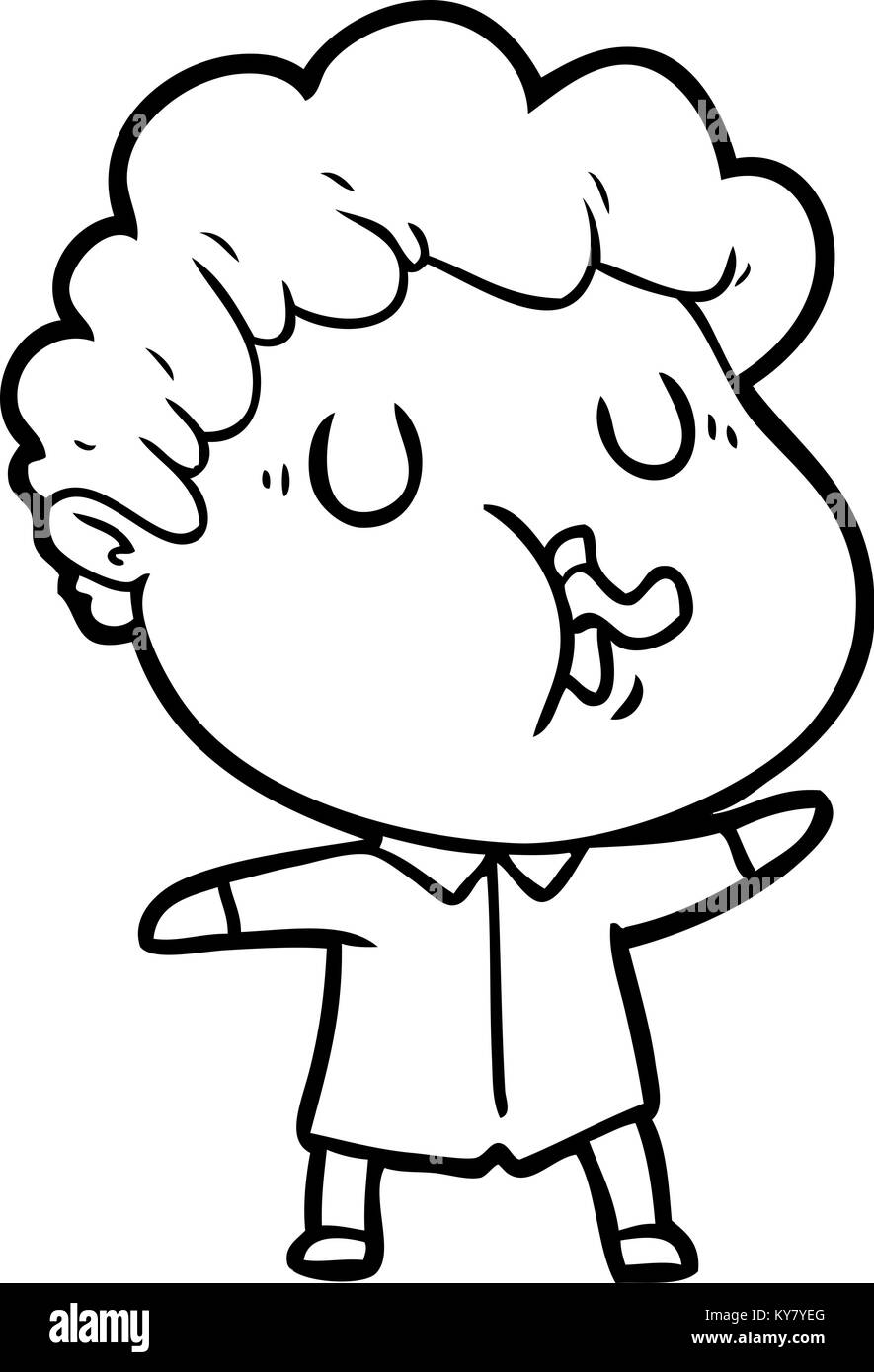 cartoon man pulling face Stock Vector Image & Art - Alamy