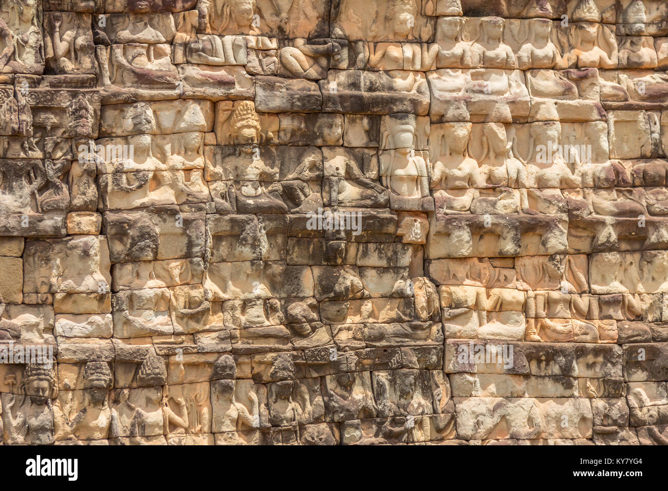 Carvings in Angkor Wat Stock Photo - Alamy