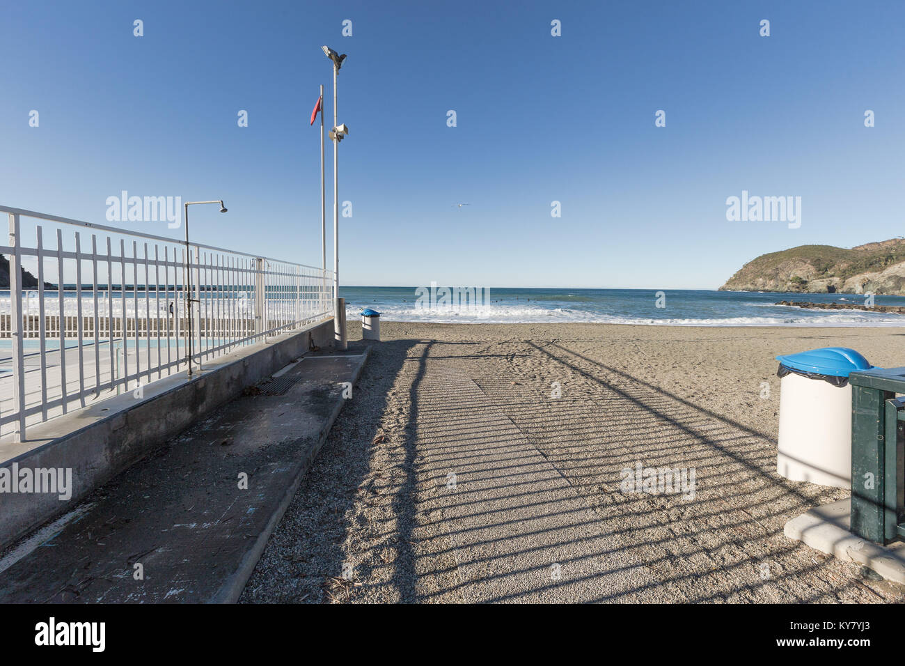 view of Levanto beach in the 5 lands in Liguria, Italy Stock Photo - Alamy