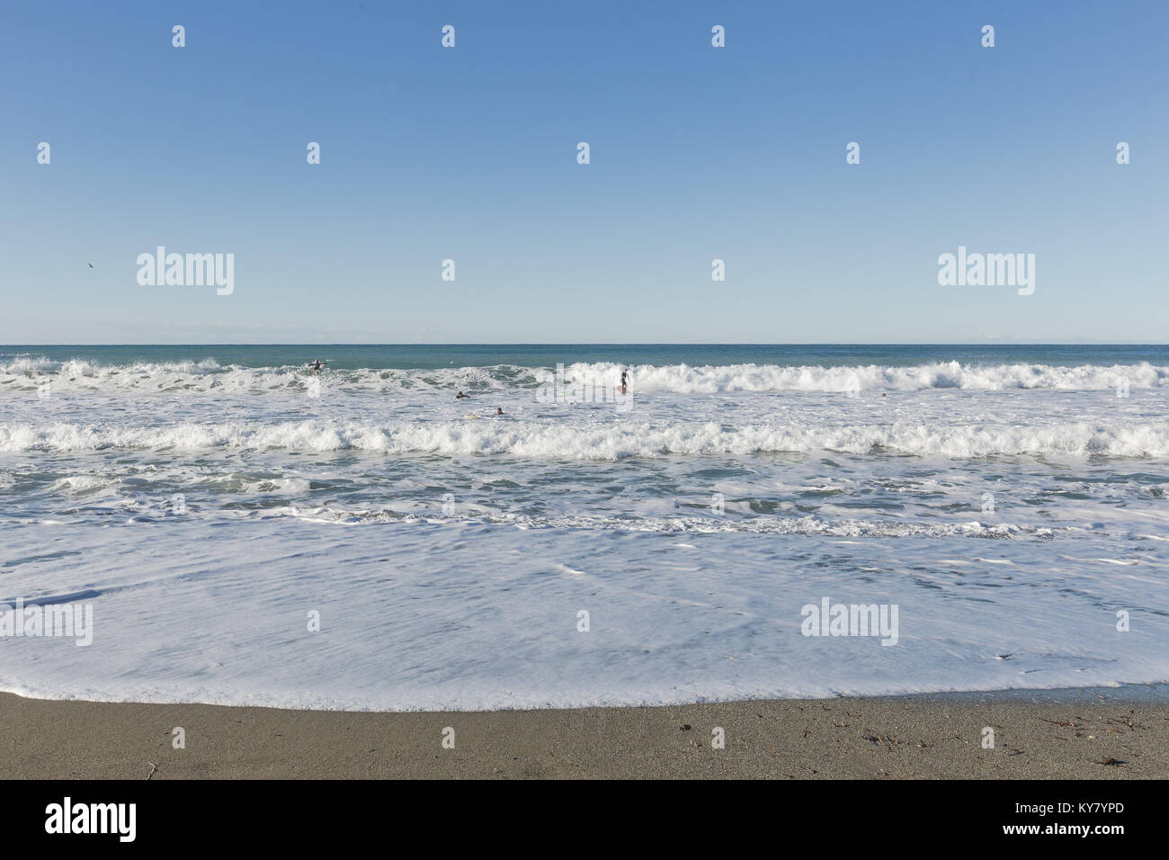 view of Levanto beach in the 5 lands in Liguria, Italy Stock Photo - Alamy