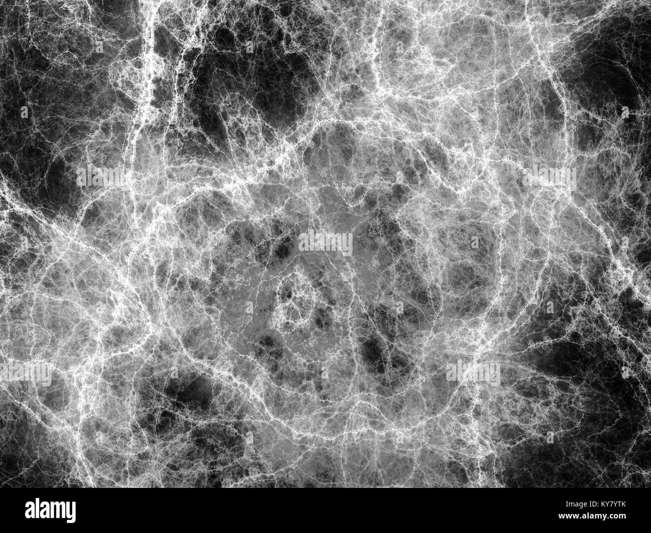 High voltage plasma in space, blue and pink flame, black and white ...